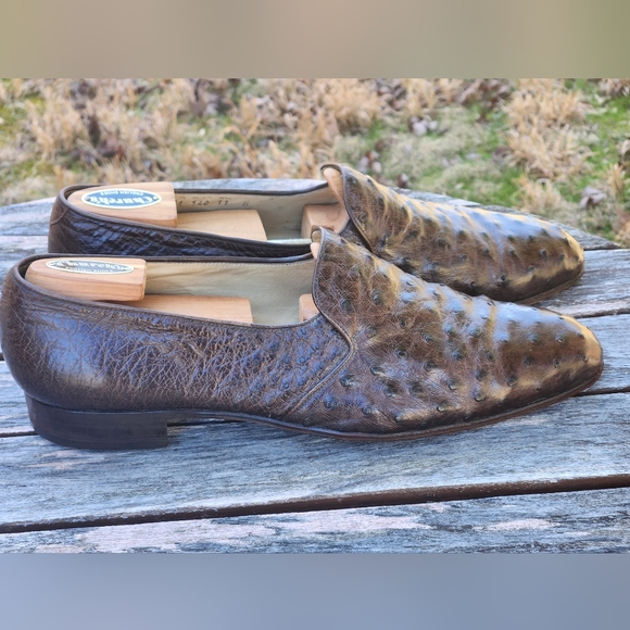 Mauri | Shoes | Mauri Brown Genuine Ostrich Loafers Shoes 1 | Poshmark